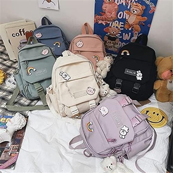 Bags | Cute Mini Backpacks With Accessories Aesthetic Mini Backpack ...